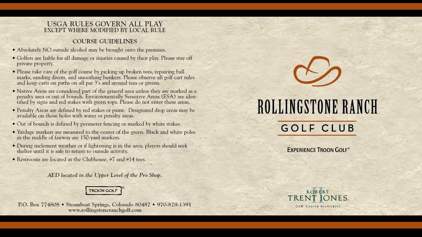 Scorecard - Rollingstone Ranch Golf Club